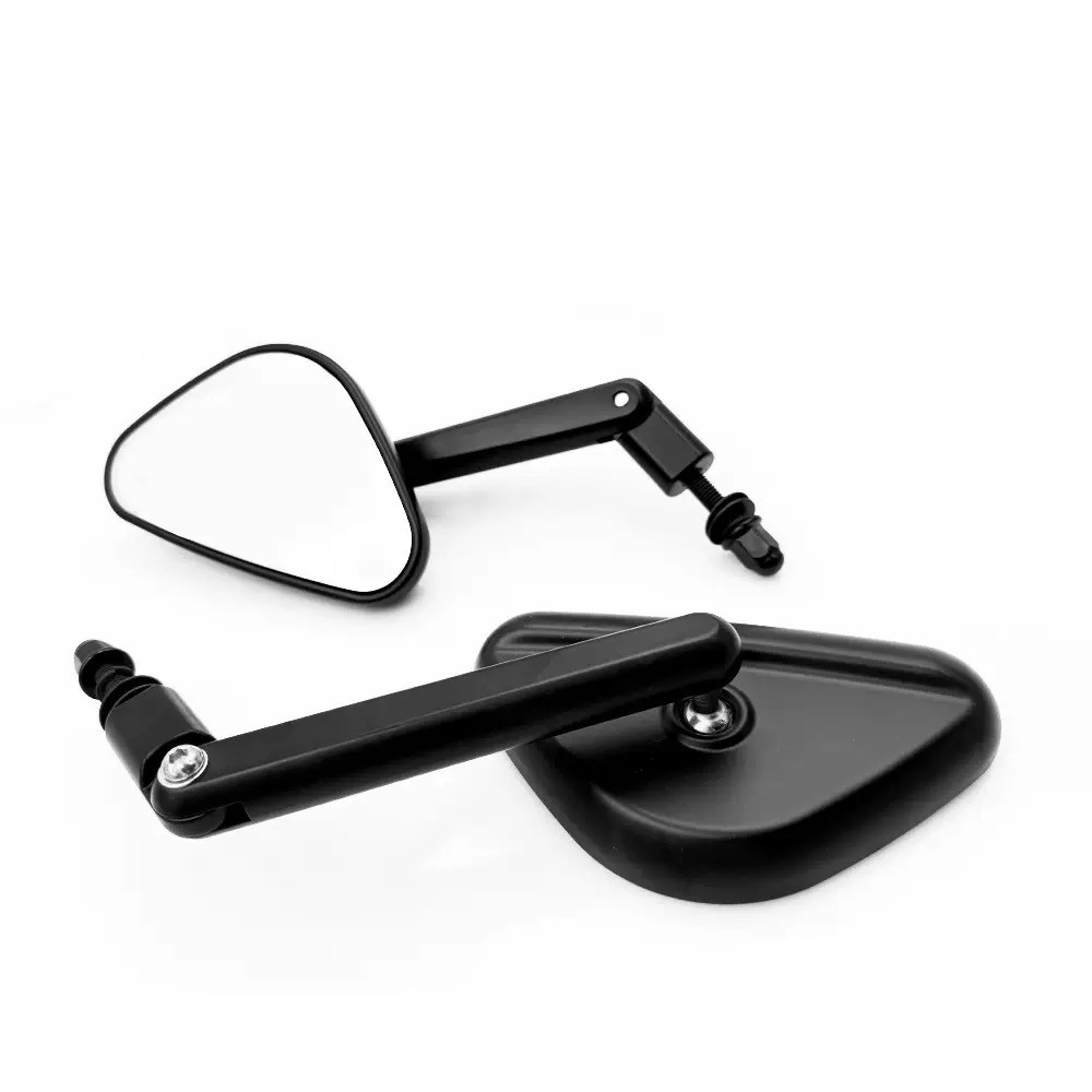 Trapezoid metal mirrors with adjustable legs for a Harley Davidson ...